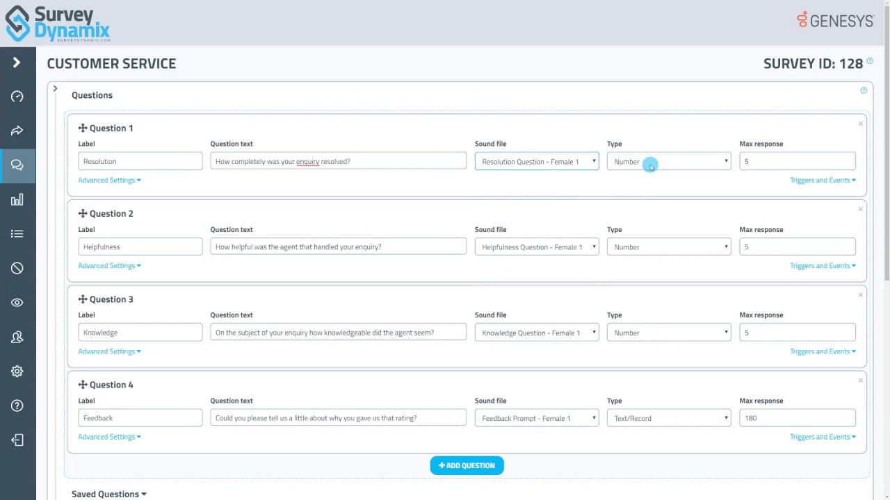 Survey Dynamix - Creating a new survey