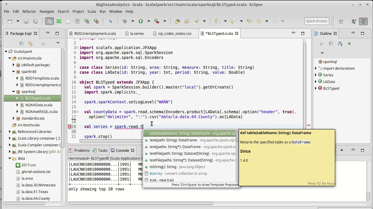 Spark SQL: Typed Datasets Part 3 (using Scala)