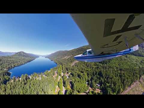 2025-06-07 Cowichan Lake water landing 1 (left wing view) 4K