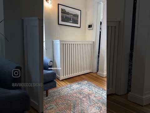 Custom handmade radiator cover install