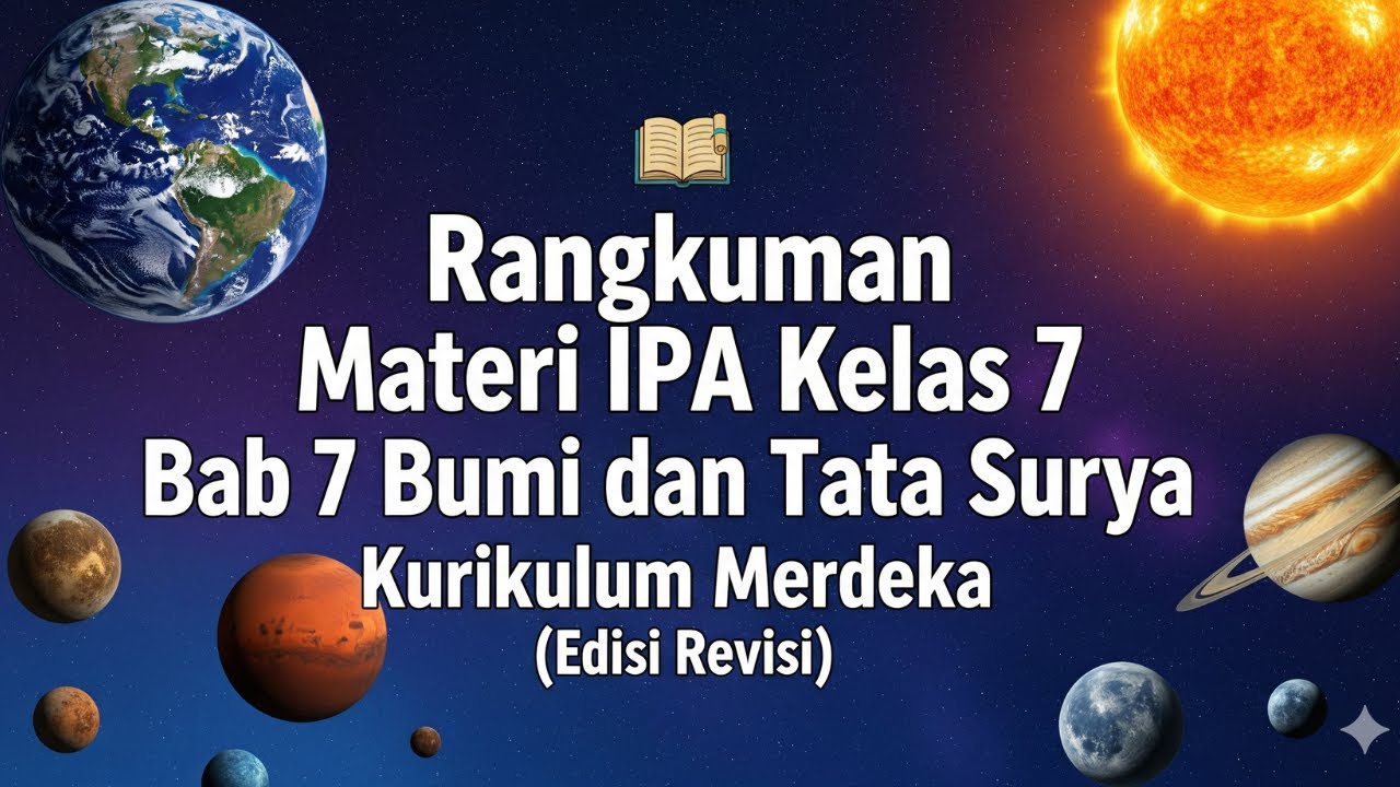 Rangkuman Materi IPA Kelas 7  Bab 7 Bumi dan Tata Surya (Kurikulum Merdeka)