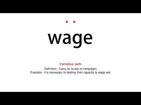 How to pronounce wage - Vocab Today
