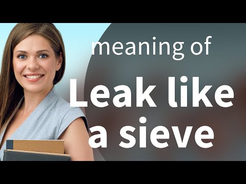 English Idioms Unveiled: "Leak Like a Sieve"