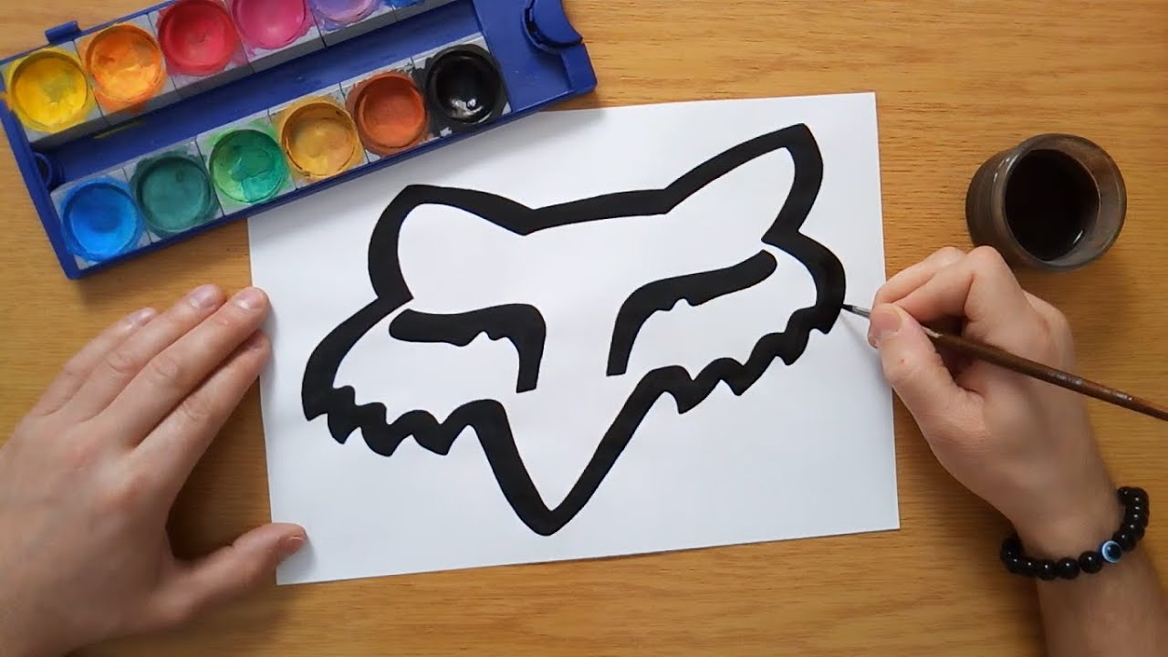 How to draw a FOX Racing logo