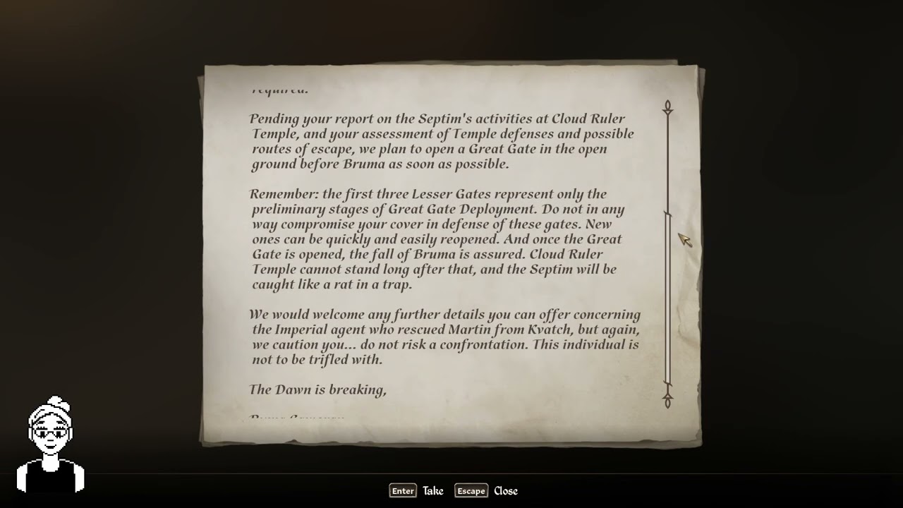 Jearl's Orders | Reading everything in Oblivion