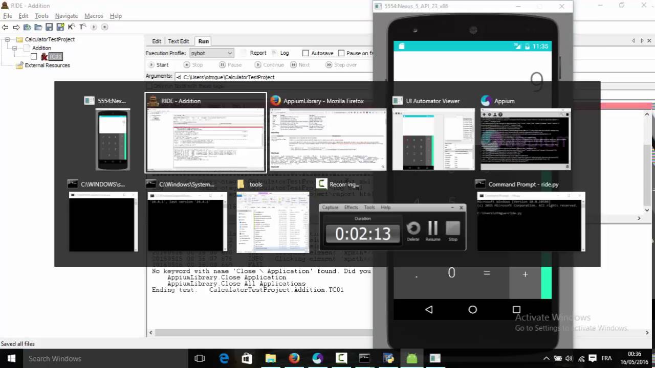 Android test automation using Robot Framework and AppiumLibrary