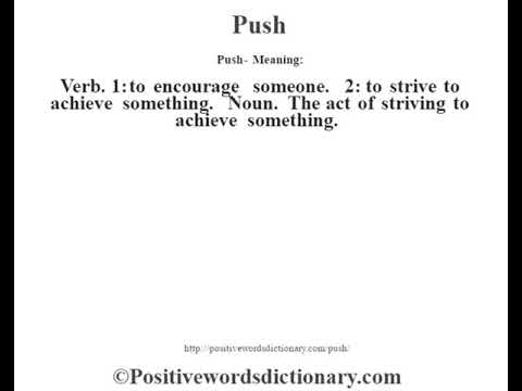Push definition | Push meaning