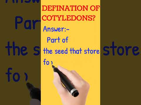 Definition of Cotyledons? /#shorts.
