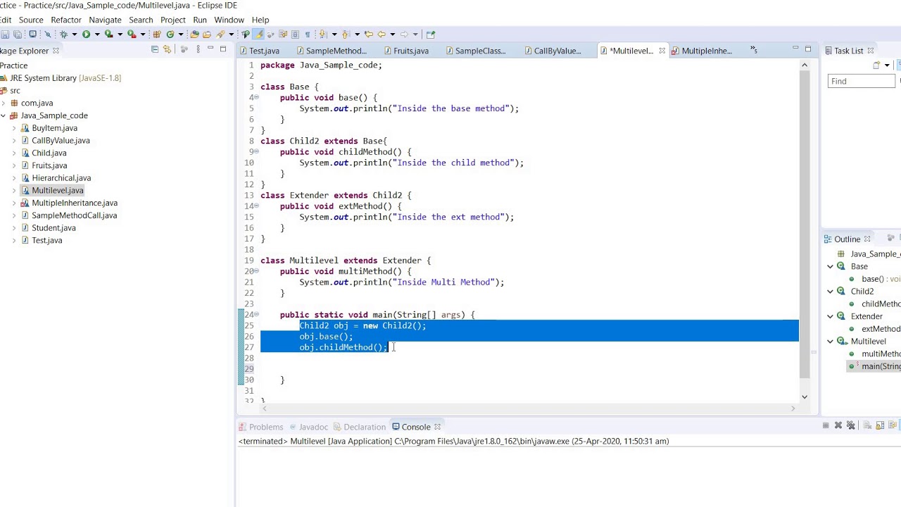 Part 6- Interview Ques on Multilevel Inheritance | Inheritance in java #TechTalkWithPal #Inheritance