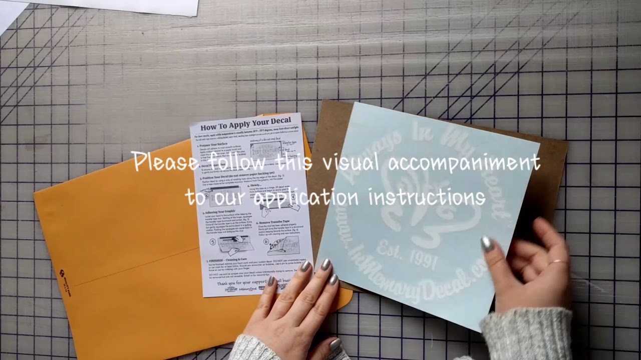 How to apply your vinyl In Memory Decal