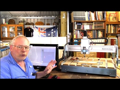 BEST NEW CHEAP CNC Router SainSMART 6050 Plus, + UGS Universal G-Code Sender First test cut