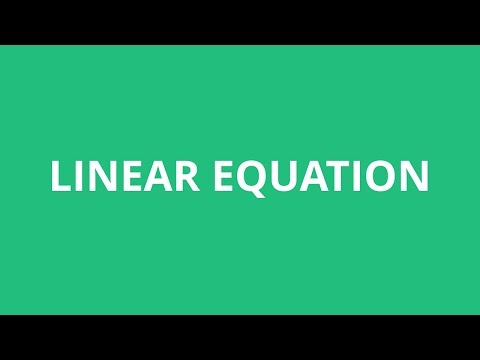 How To Pronounce Linear Equation - Pronunciation Academy