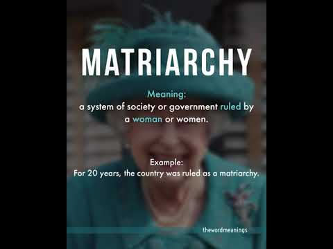 Word to learn: #matriarchy #englishgrammar #englishlearning #vocabulary #vocab
