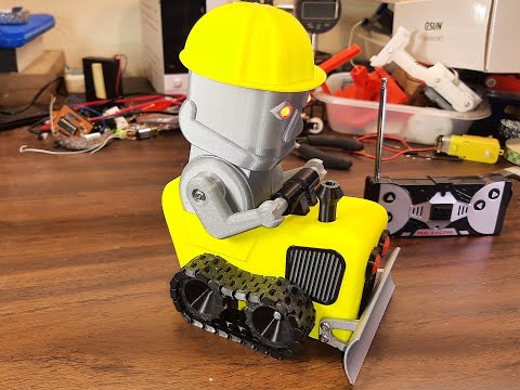 Build Video For Single Motor Steerable Toy Bulldozer With Tracks