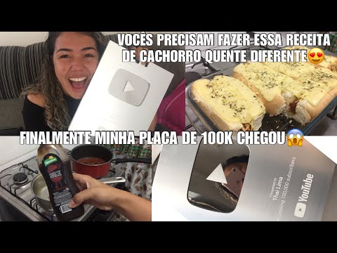 VOCÊS PRECISAM FAZER ESSA RECEITA DE CACHORRO QUENTE DIFERENTE😍 CHEGOU MINHA PLACA DE 100K 😱