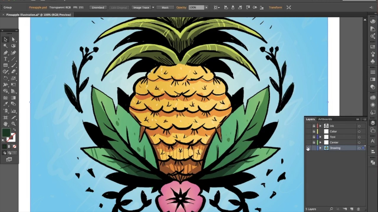 Pineapple Vector Timelapse