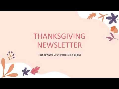 Thanksgiving Newsletter PowerPoint Template & Google Slides Theme