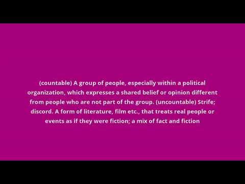 what is the meaning of faction