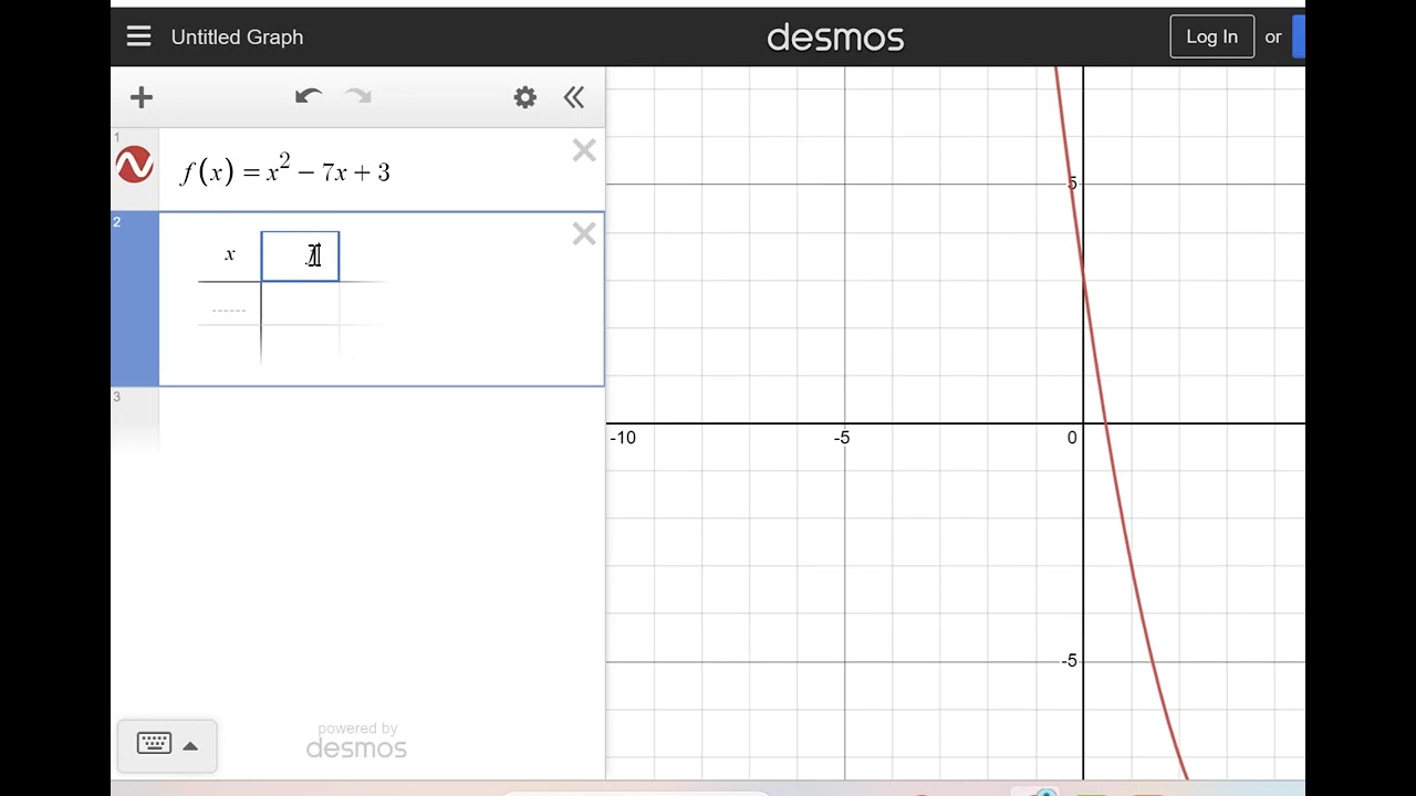 make table in desmos