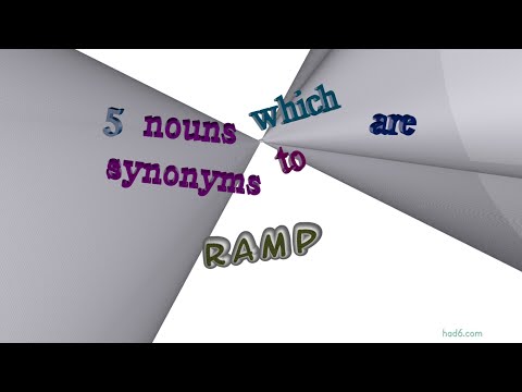 ramp - 7 nouns which are synonym to ramp (sentence examples)