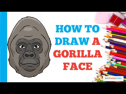 How to Draw a Gorilla Face: Easy Step by Step Drawing Tutorial for Beginners