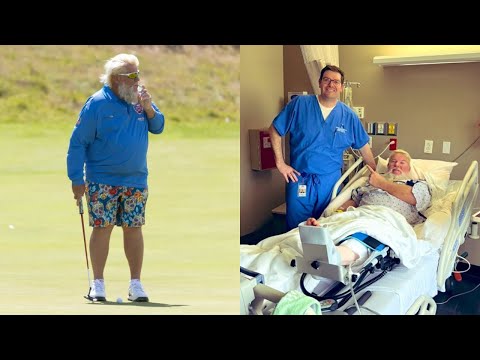 John Daly, 58, crunches drive across street with cigarette in mouth at NYE party