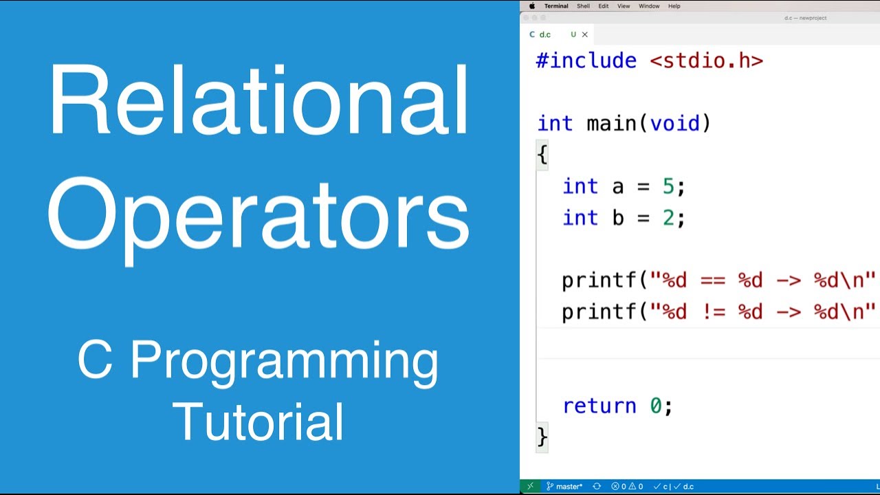 Relational Operators | C Programming Tutorial