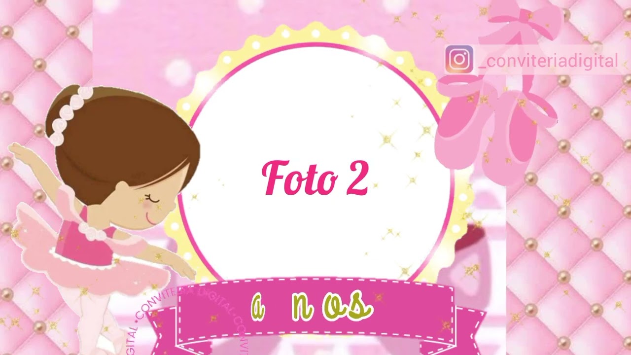 Convite animado Bailarina