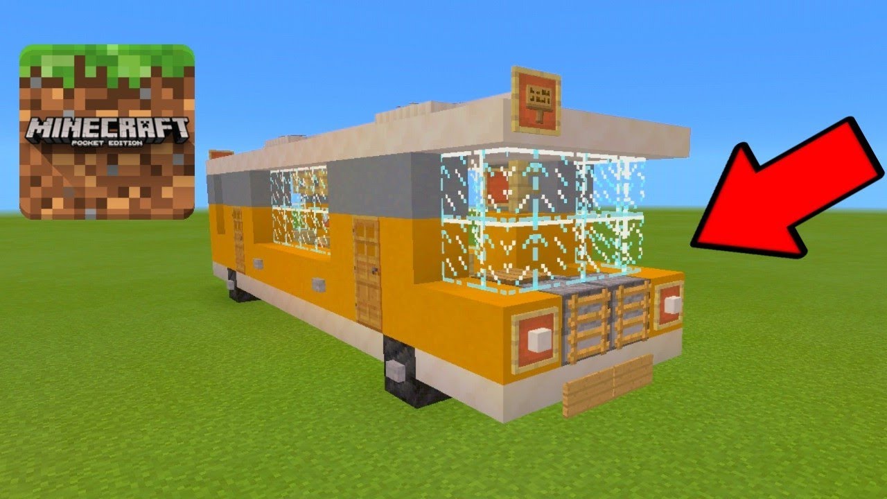 Minecraft: How to build a Bus | MrpigCraftPE - Minecraft Builders