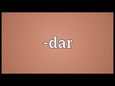 -dar Meaning