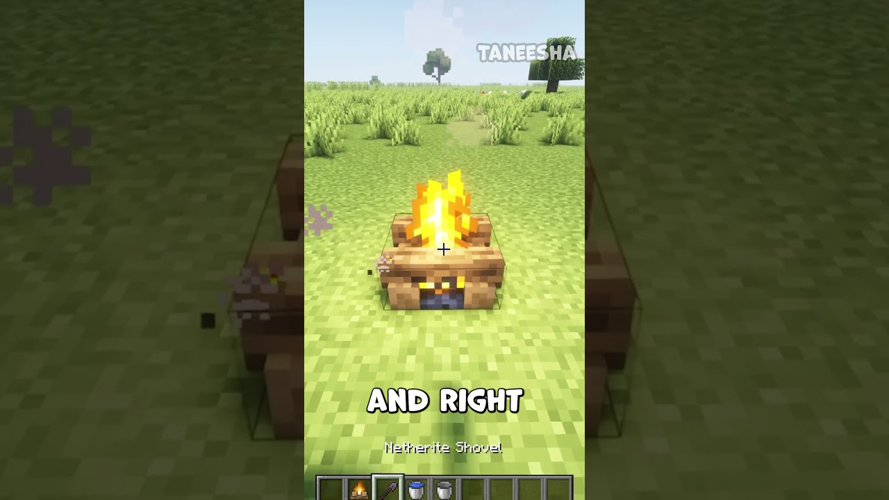How to put out a Campfire in Minecraft (Tutorial) #minecrafttutorial #minecraft