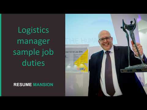 Logistics manager sample job duties | Resume Mansion