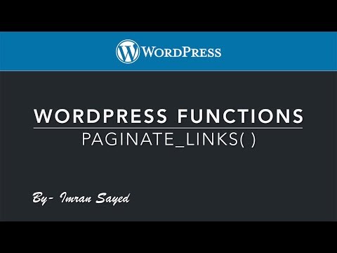 Learn WordPress Functions paginate links function Part 4 - Mind Luster