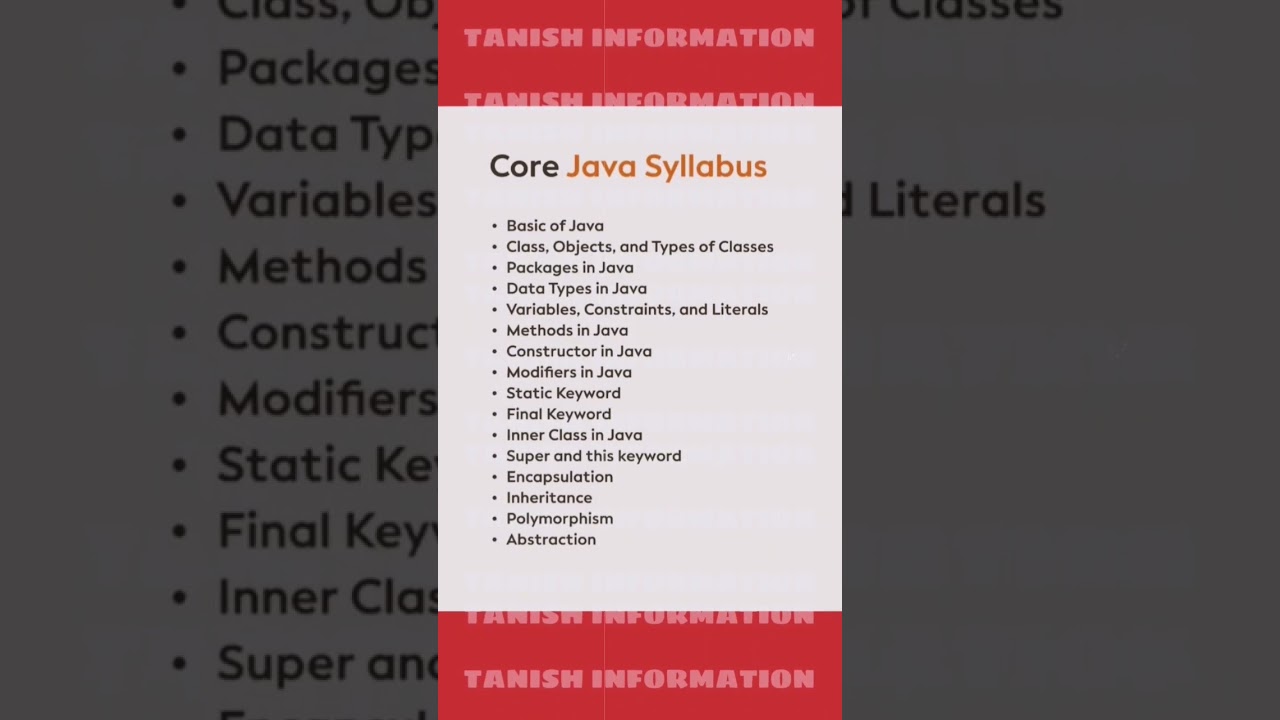 Java syllabus for placement #coding #javaforplacement #Java #javascript