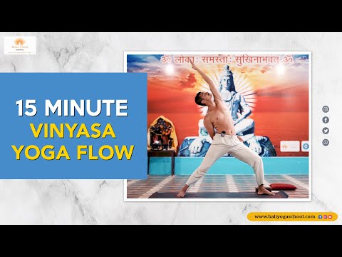 Yoga For Beginners | 15 Mins Morning Vinyasa Flow Yoga | Bali Yoga School