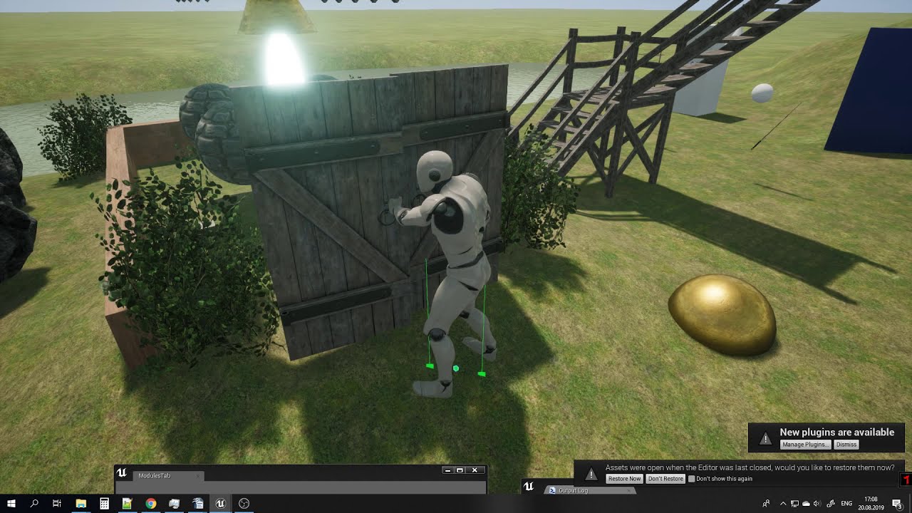 UE4 Open Door Tutorial using CCDIK - DynamicNode Plugin