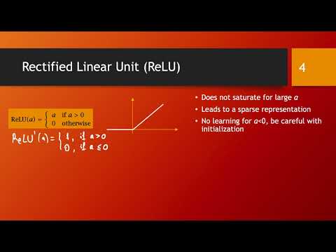 ReLU activation functions