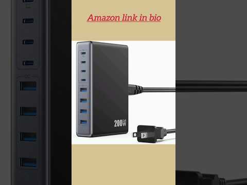 "200W USB C Charger Block | GaN III 8-Port Fast Charger Hub + PD 65W Review | MacBook, iPhone & More