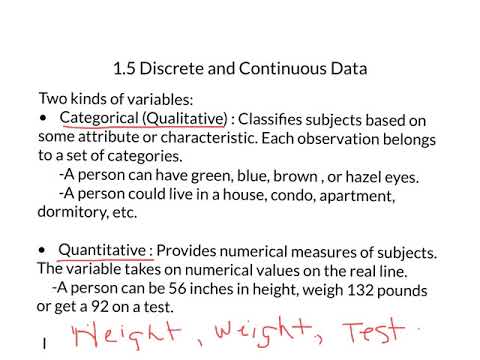 1.5 Discrete and Continuous Data