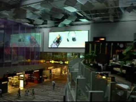 Aviator advertisers on Singapore T3 giant LED display!