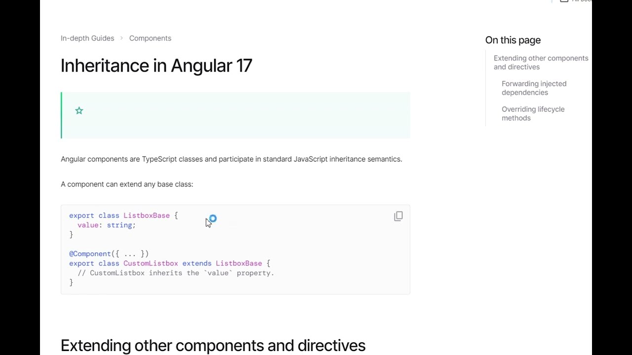 Angular 17 Tutorial | Angular 17 Component Inheritance | Extending other components and directives