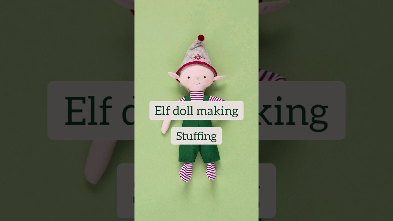Elf doll making. Stuffing. #shorts  #diy #fabricdoll #sewingideas #christmas #sewingpatterns