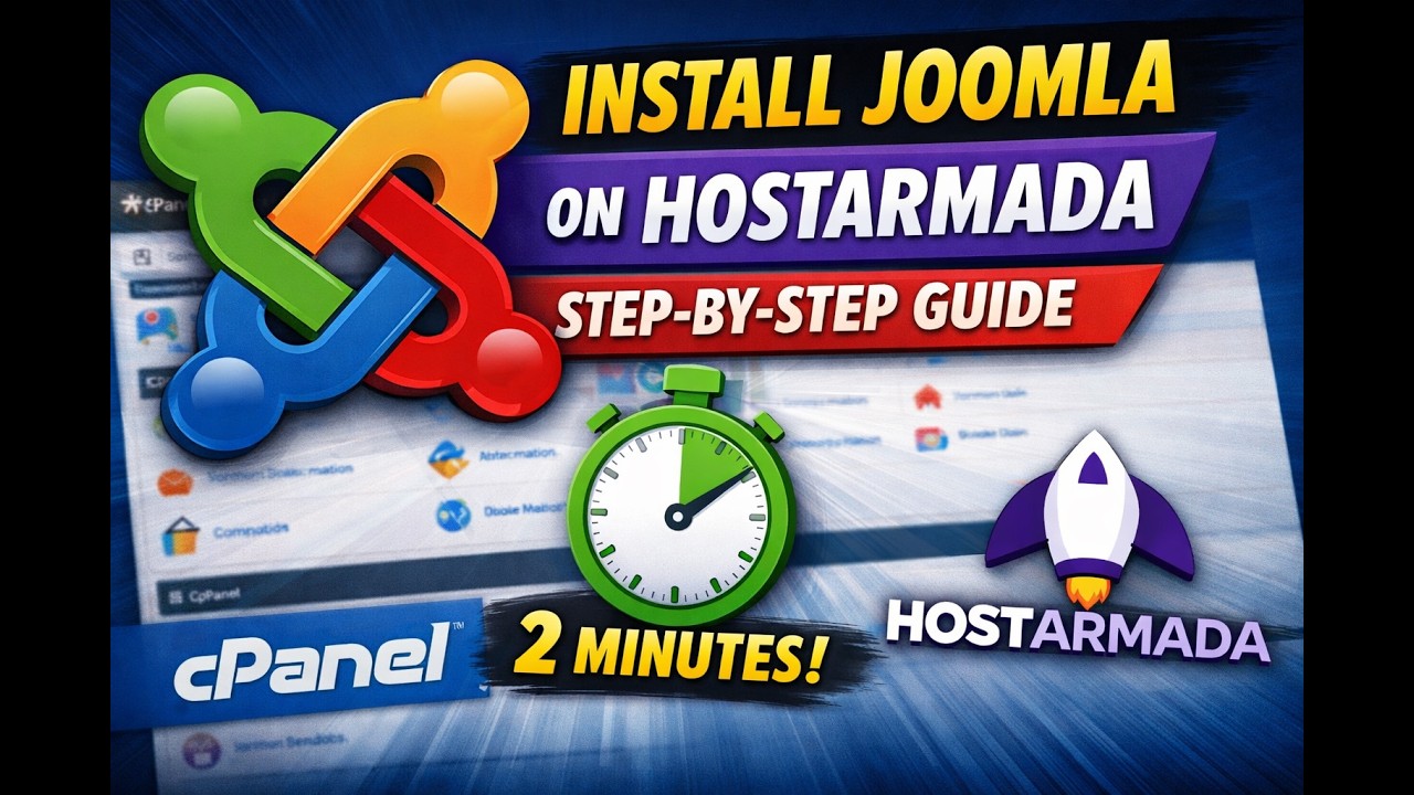 Install Joomla in 2 Minutes (HostArmada cPanel Tutorial)