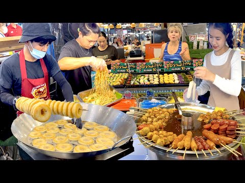 $1 INSANE THAI STREET FOOD IN BANGKOK, THAILAND | THE CHEAPEST BANGKOK NIGHT MARKET TOUR
