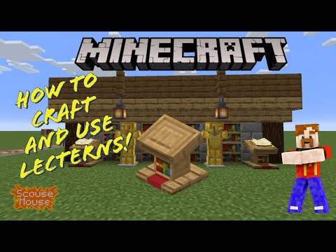Minecraft - How to craft and use LECTERNS! Tutorial