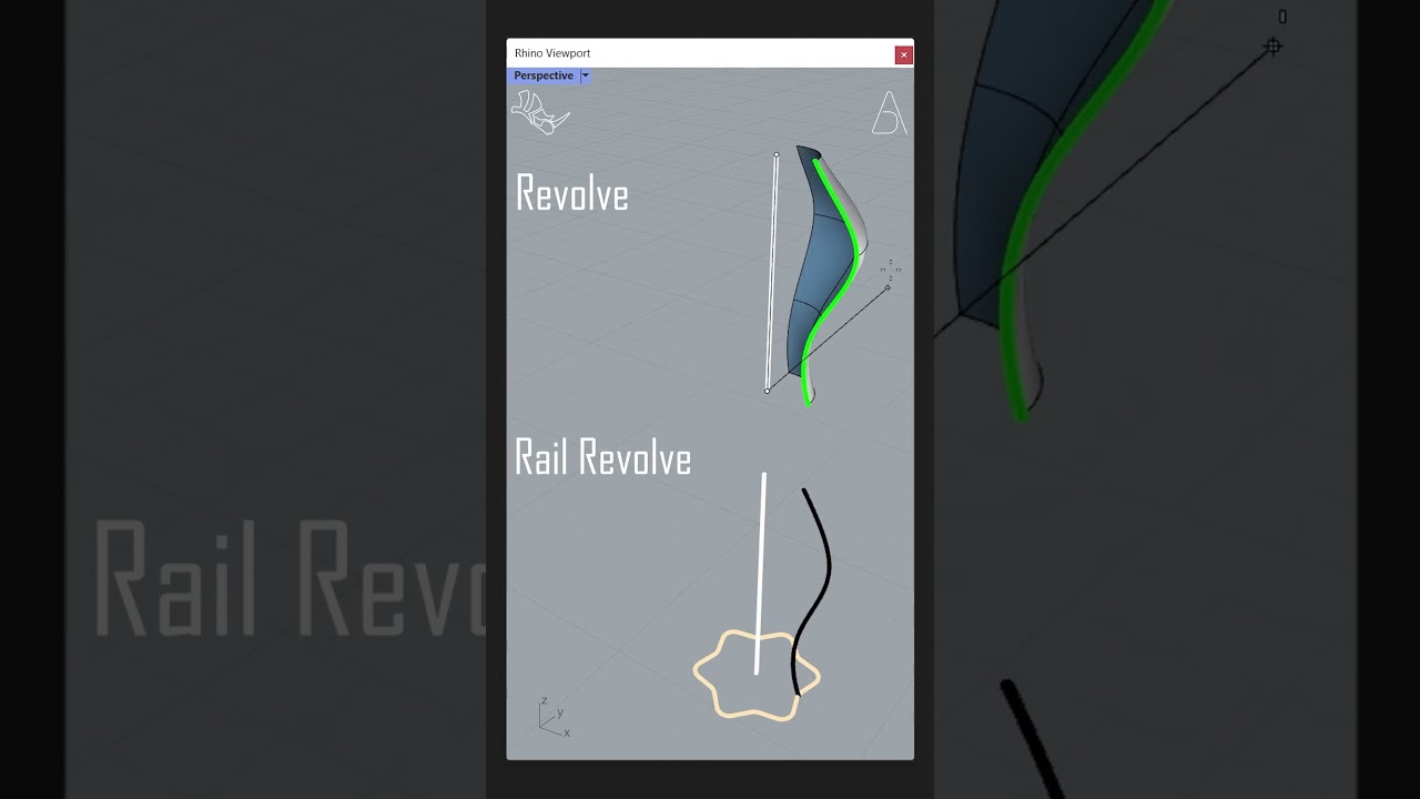 Revolve vs Rail Revolve - Rhino Tutorial