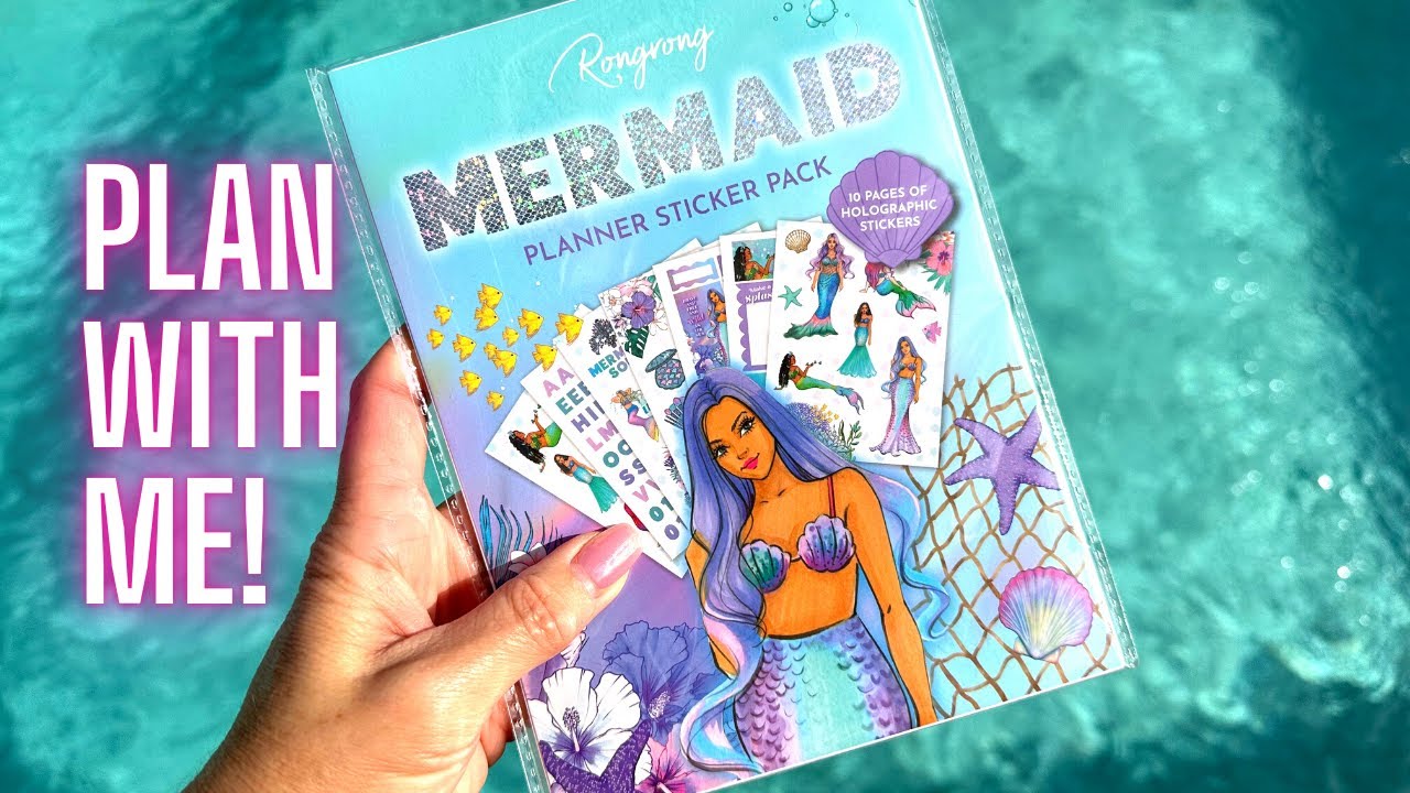 new MERMAID stickers! Flips + PLAN with me in The Happy Planner