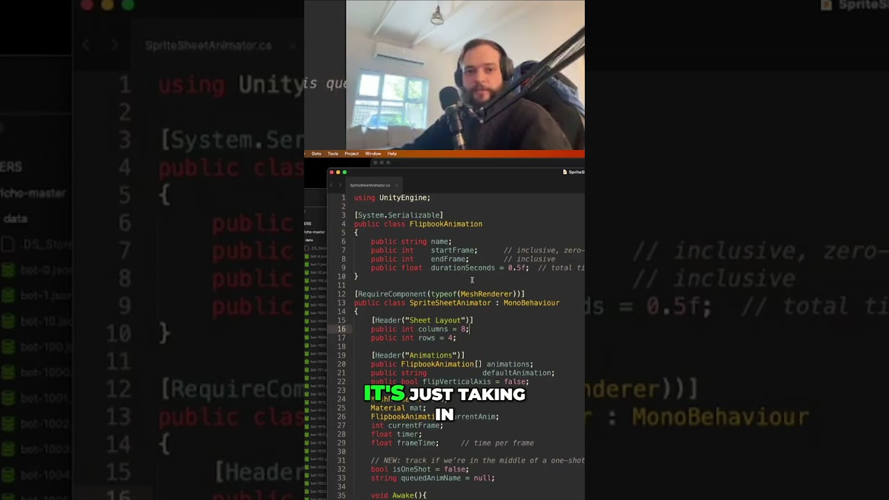 Sprite Sheet Animator: Code Breakdown & Unity Tutorial #shorts