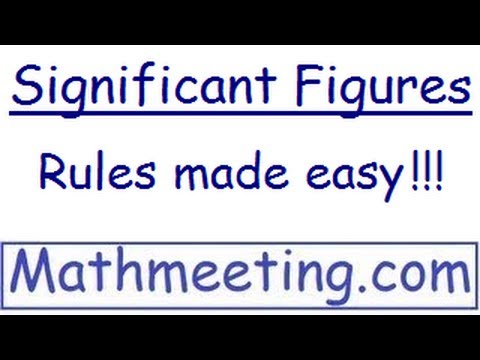 Significant Figures - Rules made easy