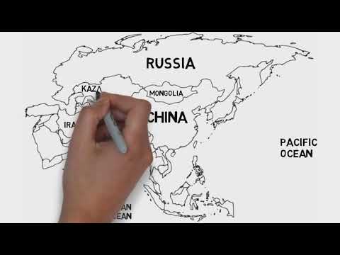 Map of Asia Continent: Countries and their location / Asia Political Map / Asia Map with Countries